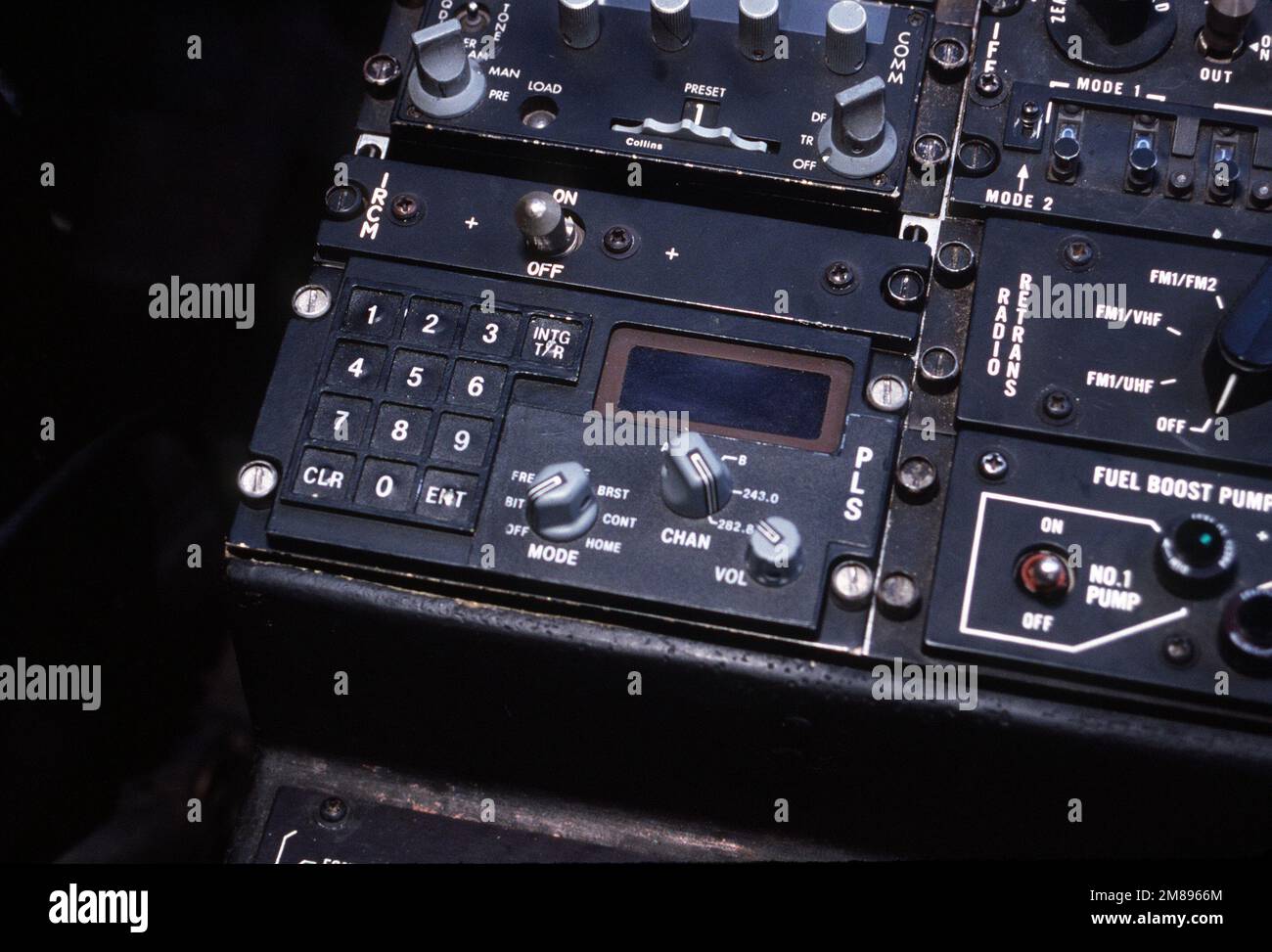 A close-up view of the cockpit display unit of thePersonnel Locater ...