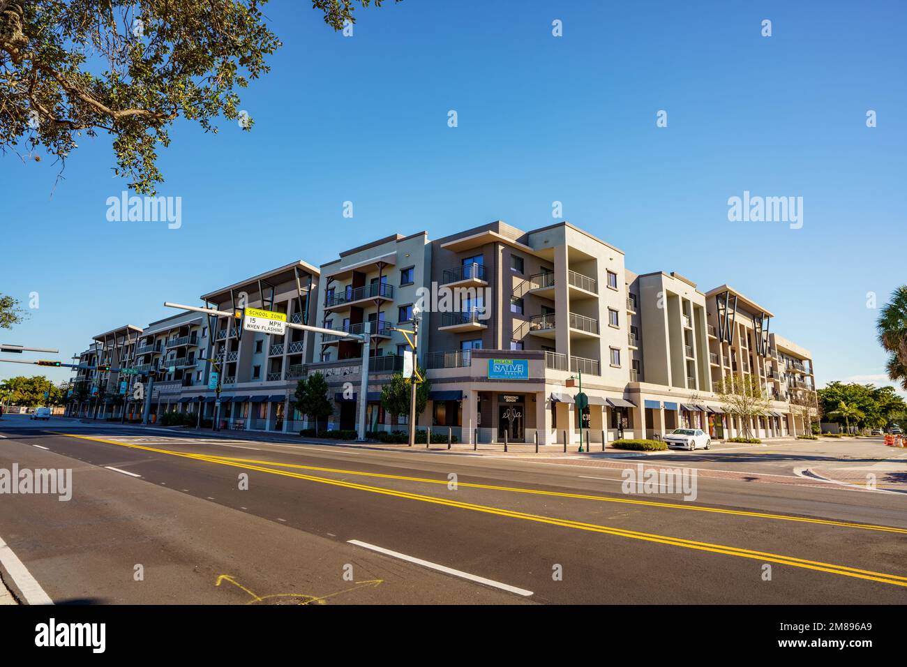 Davie, FL, USA - January 12, 2023: Photo of Zona Village Davie Florida ...