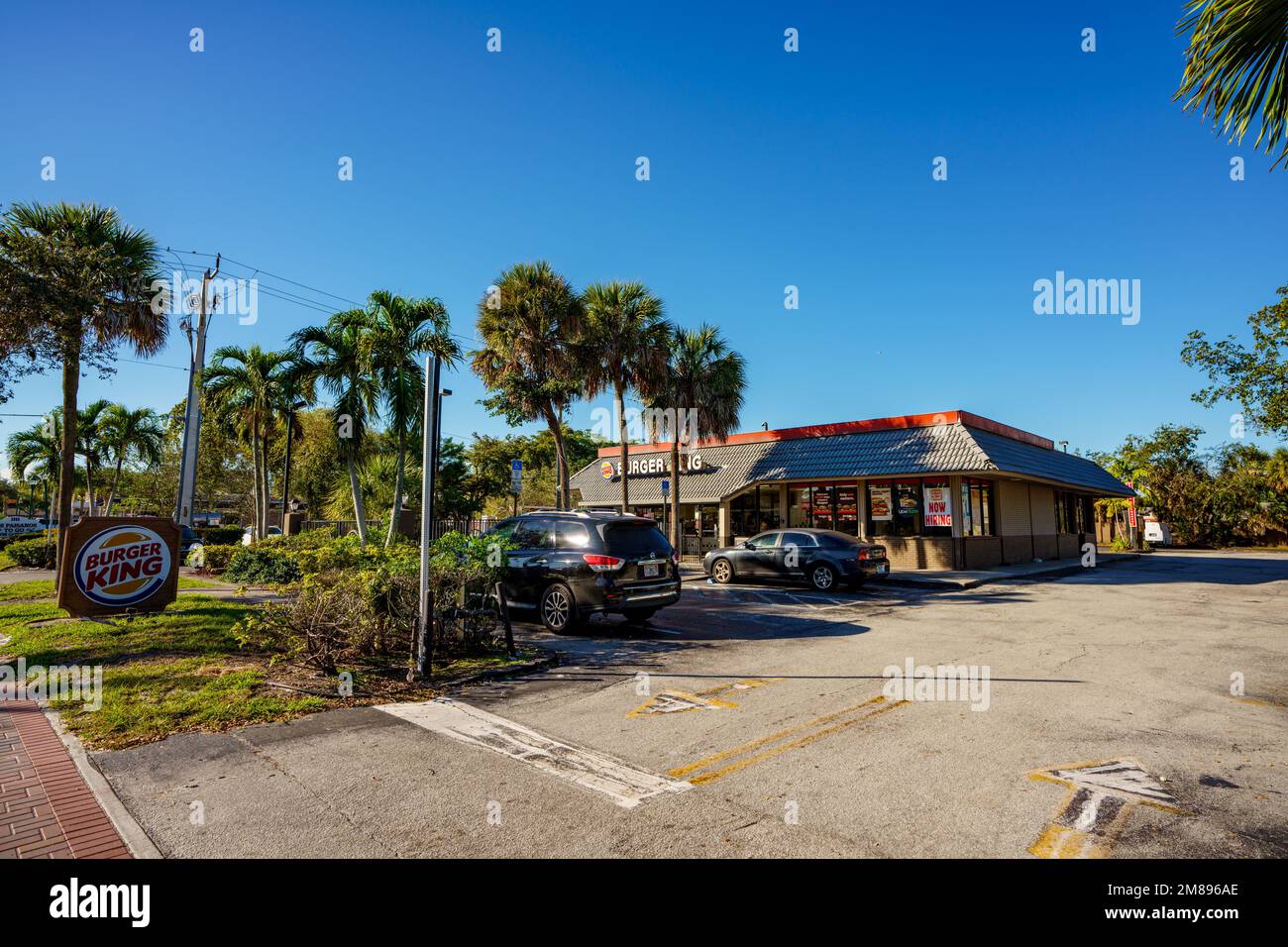 Davie, FL, USA - January 12, 2023: Photo of Burger King Davie Road ... Davie, FL, USA - January 12, 2023: Photo of Burger King Davie Road ...