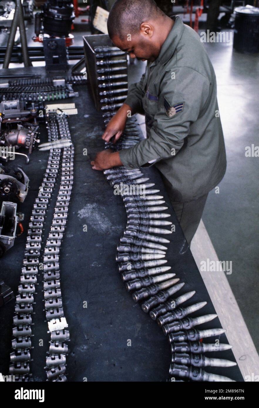SRA Mark Walker of the 37th Equipment Maintenance Squadron works on a ...