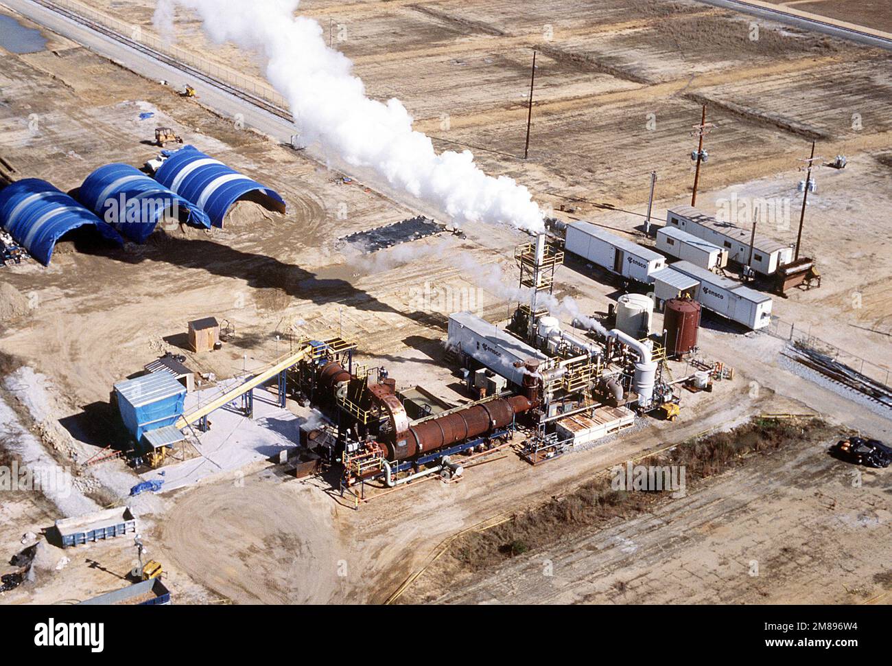 An aerial view of an incinerator at the Air Force's Dioxin Elimination ...
