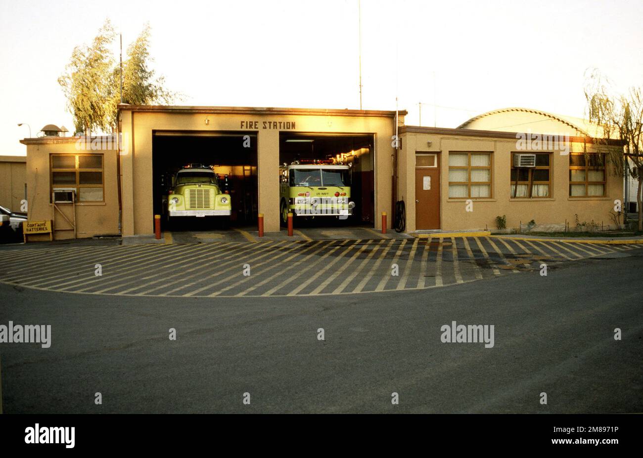 A view of one of the fire stations aboard the air station. Base: Naval ...