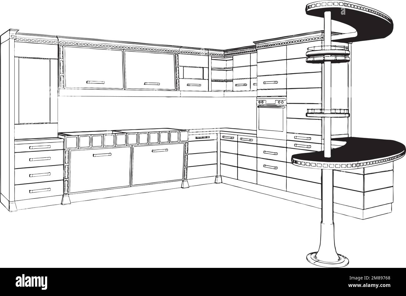 Empty cupboard food Stock Vector Images - Alamy