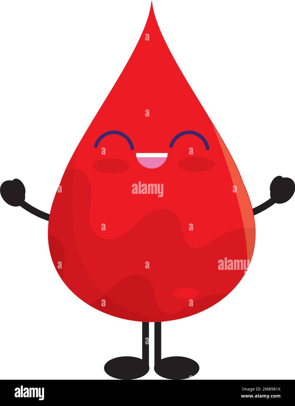 Isolated cute happy blood drop character Vector Stock Vector Image ...