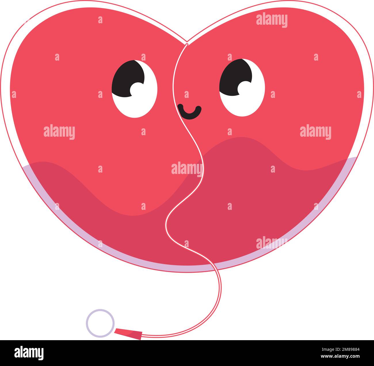 Isolated cute happy blood heart shape character Vector Stock Vector ...