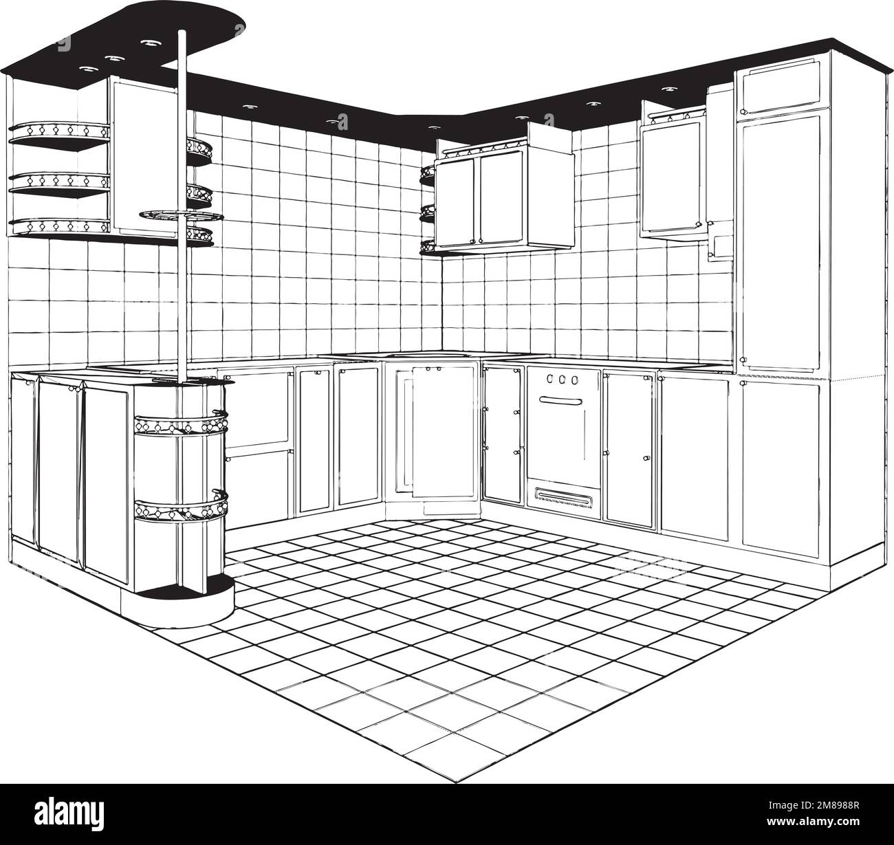 Food culinary art kitchen Stock Vector Images - Alamy