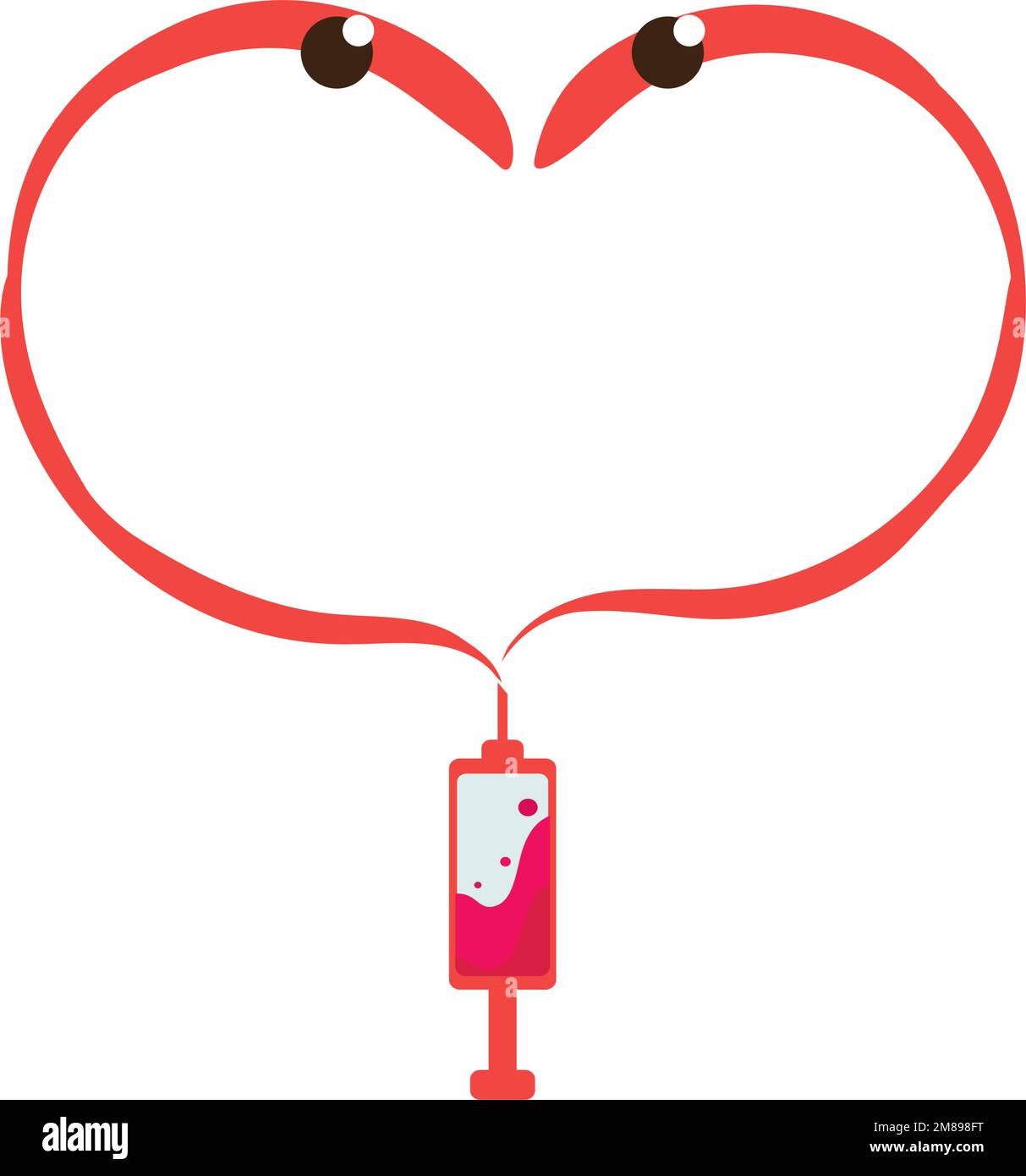 Heart shape with blood from a syringe Vector Stock Vector Image & Art ...