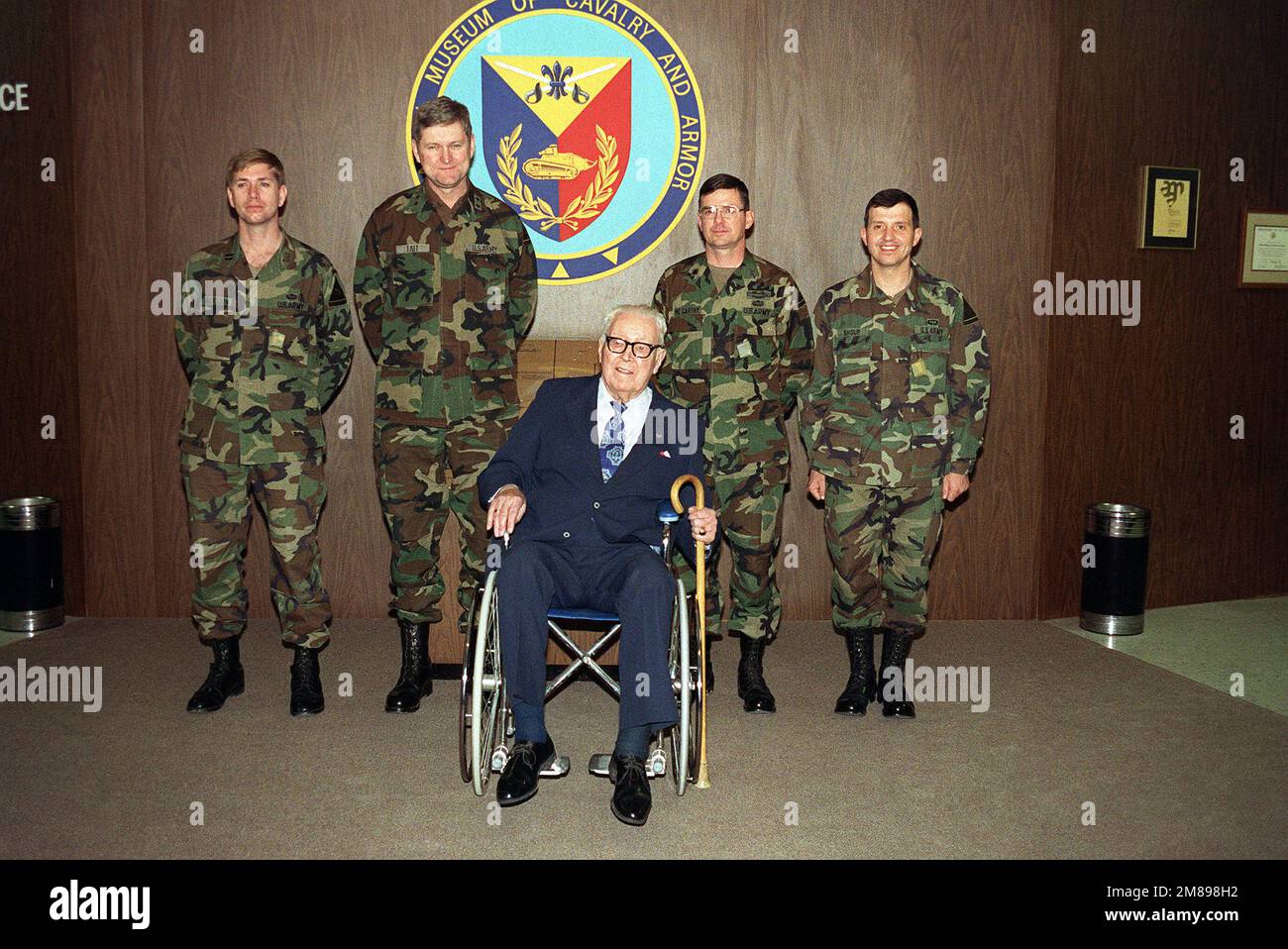 Retired GEN Bruce C. Clark poses for a photograph with MGEN Thomas H ...