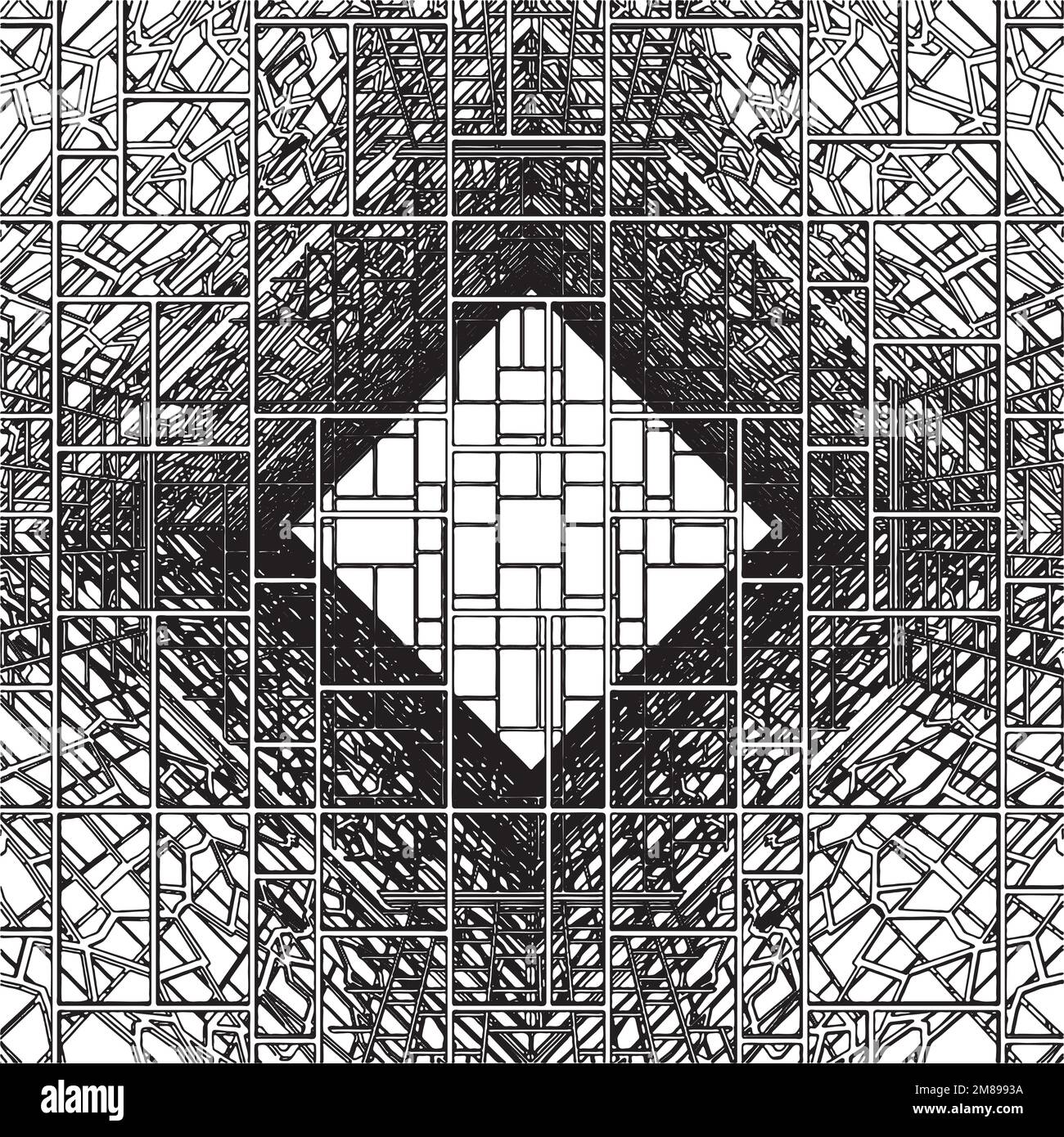 Abstract Ornamental Constructions Structure Vector Stock Vector Image ...