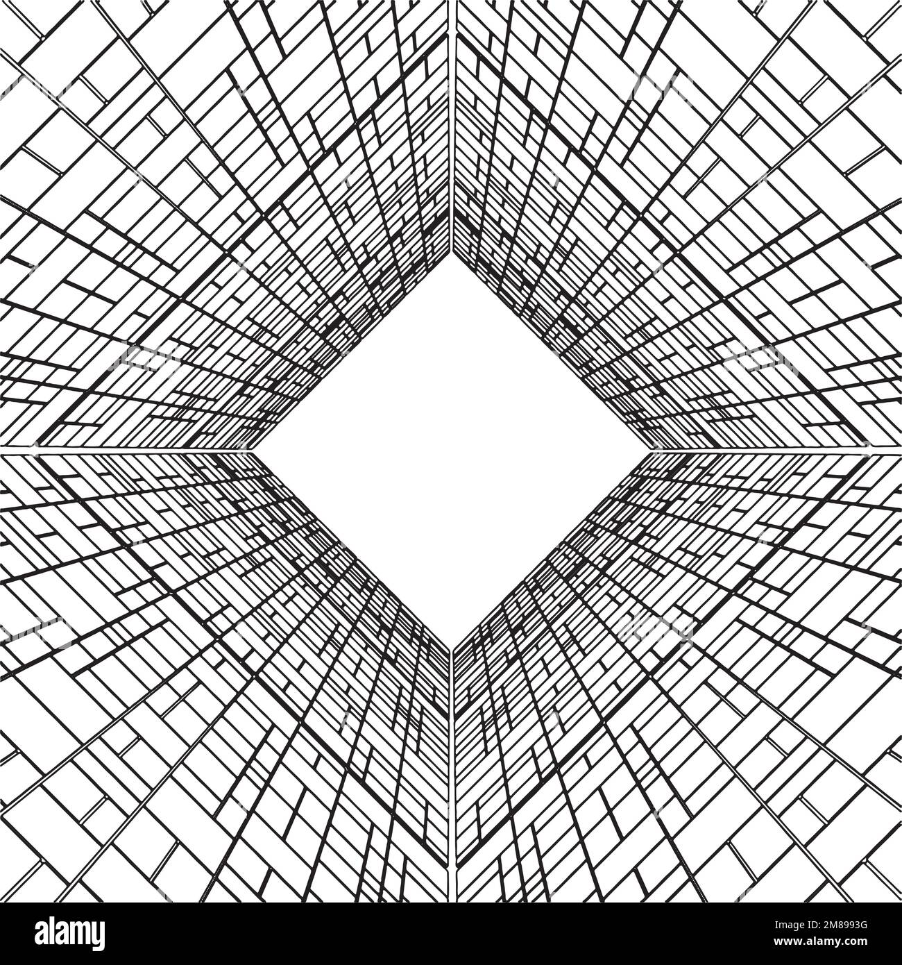 Abstract Ornamental Constructions Structure Vector Stock Vector Image ...