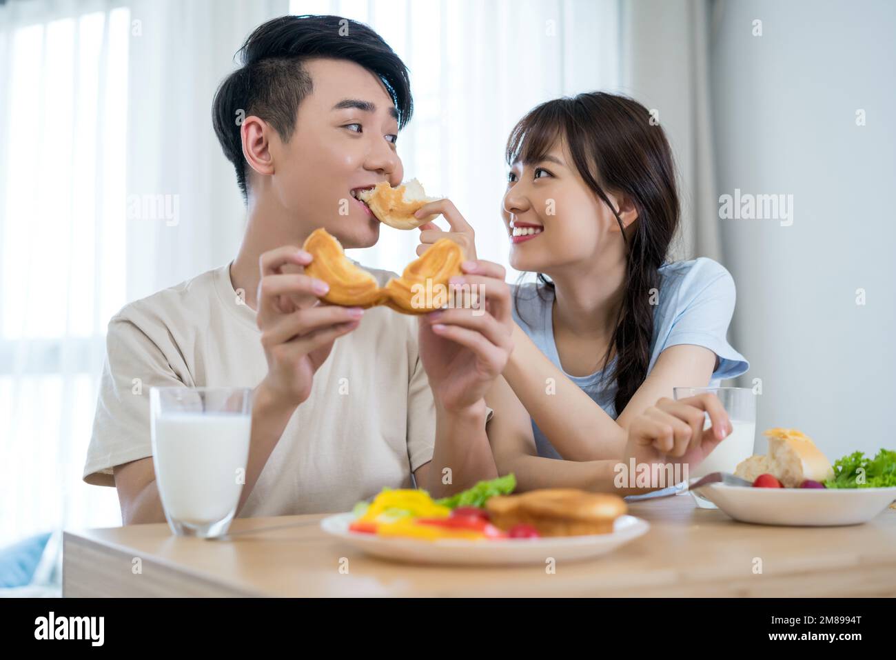 A pair of young couples leisure life Stock Photo - Alamy