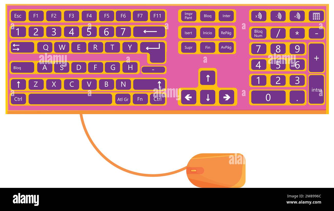 Isolated pink computer keyboard icon Vector Stock Vector Image & Art ...