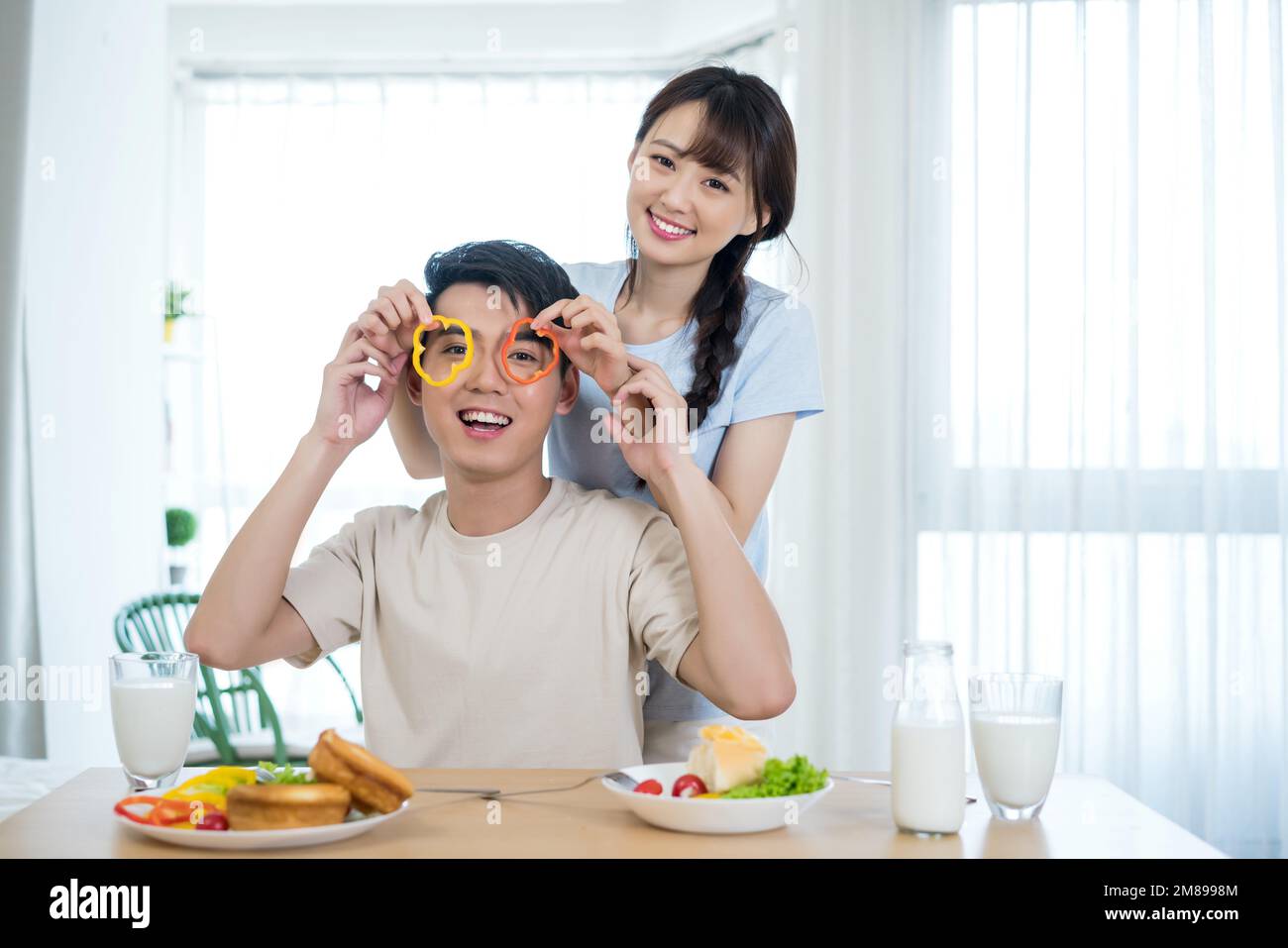 A pair of young couples leisure life Stock Photo - Alamy