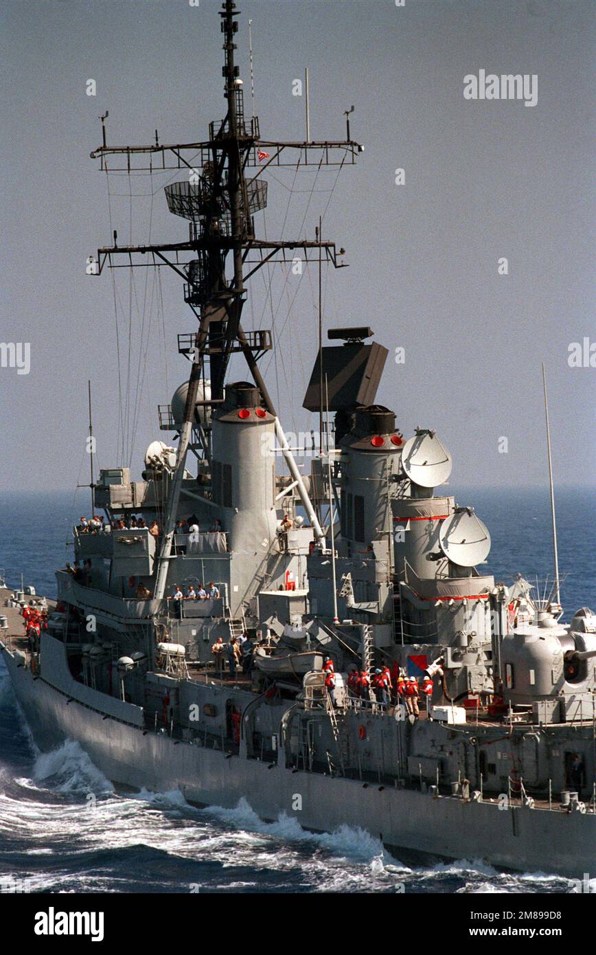 A port quarter view of the guided missile destroyer USS TATTNALL (DDG ...