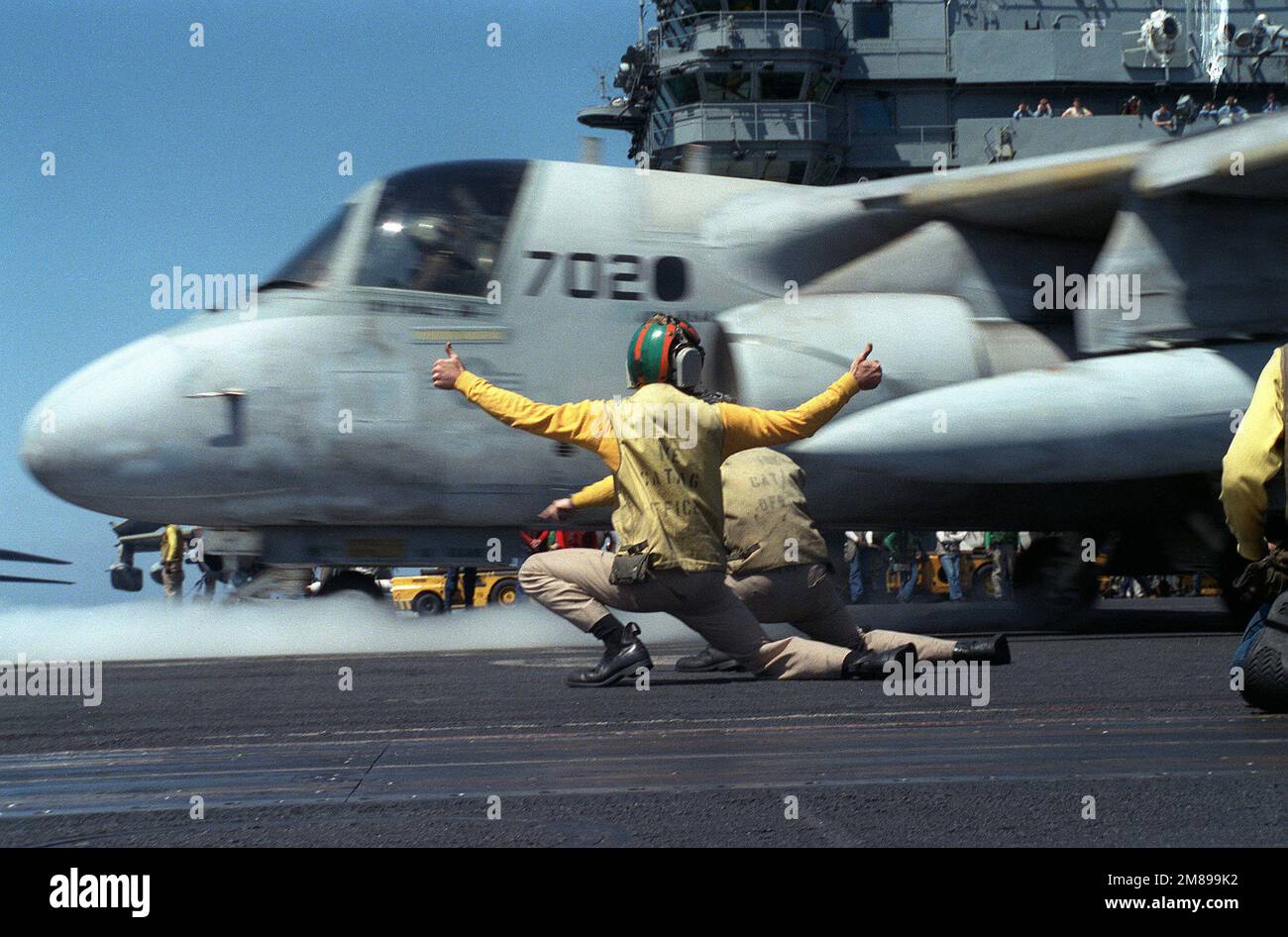 An Air Anti-submarine Squadron 31 (VS-31) S-3A Viking aircraft is ...