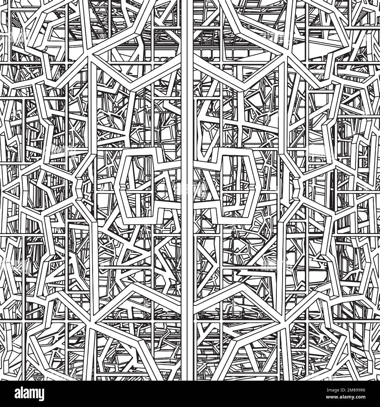 Abstract Ornamental Constructions Structure Vector Stock Vector Image