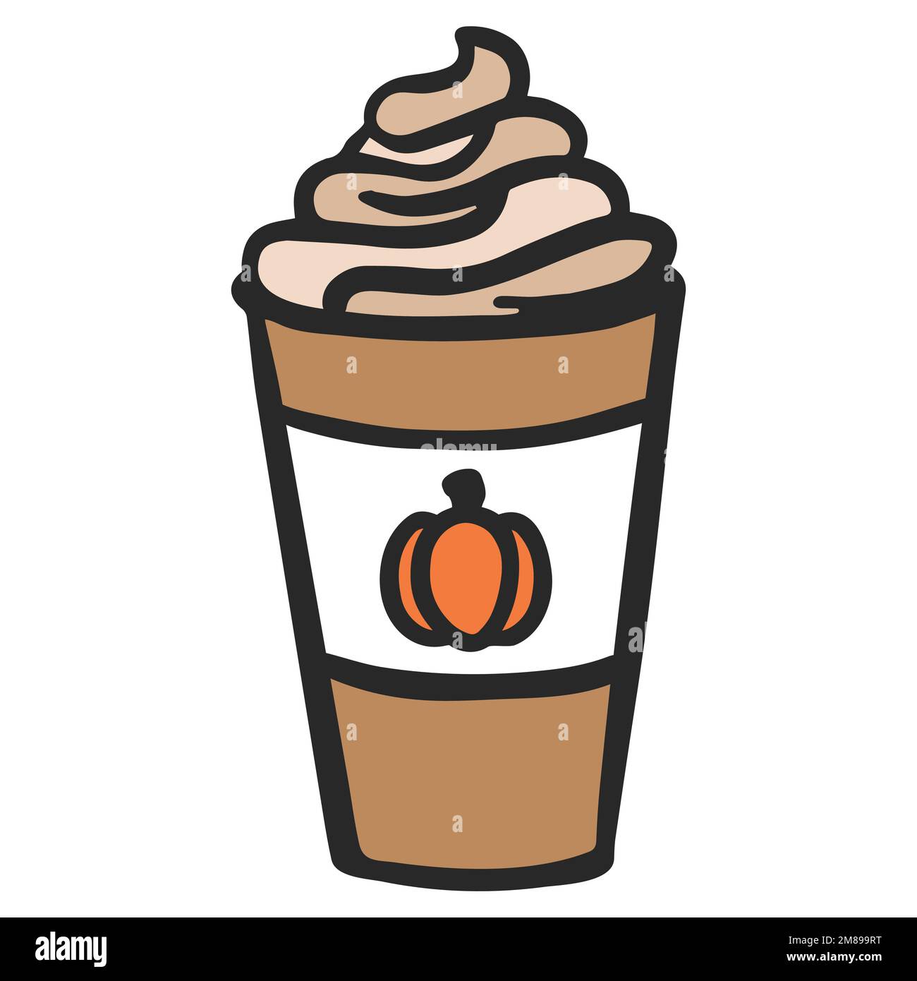 Caramel frappuccino Stock Vector Images - Alamy