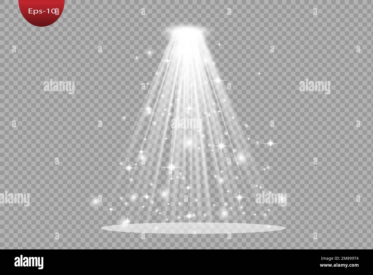 Vector spotlight. Light effect.Glow isolated white transparent light ...
