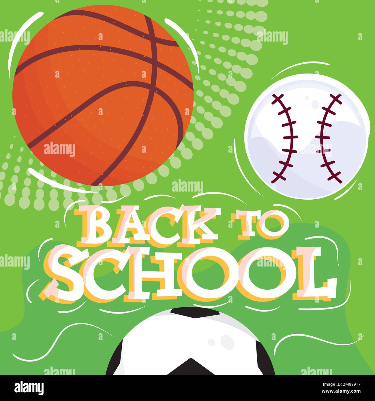 Group of sport balls Back to school poster Vector Stock Vector Image ...