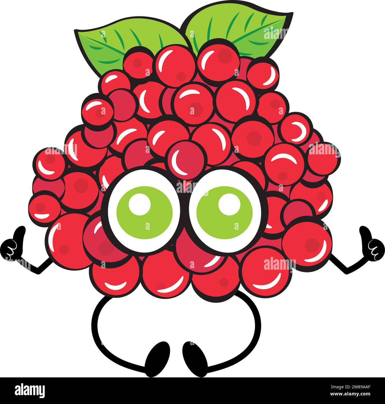 Isolated cute raspberry cartoon character Vector Stock Vector Image ...