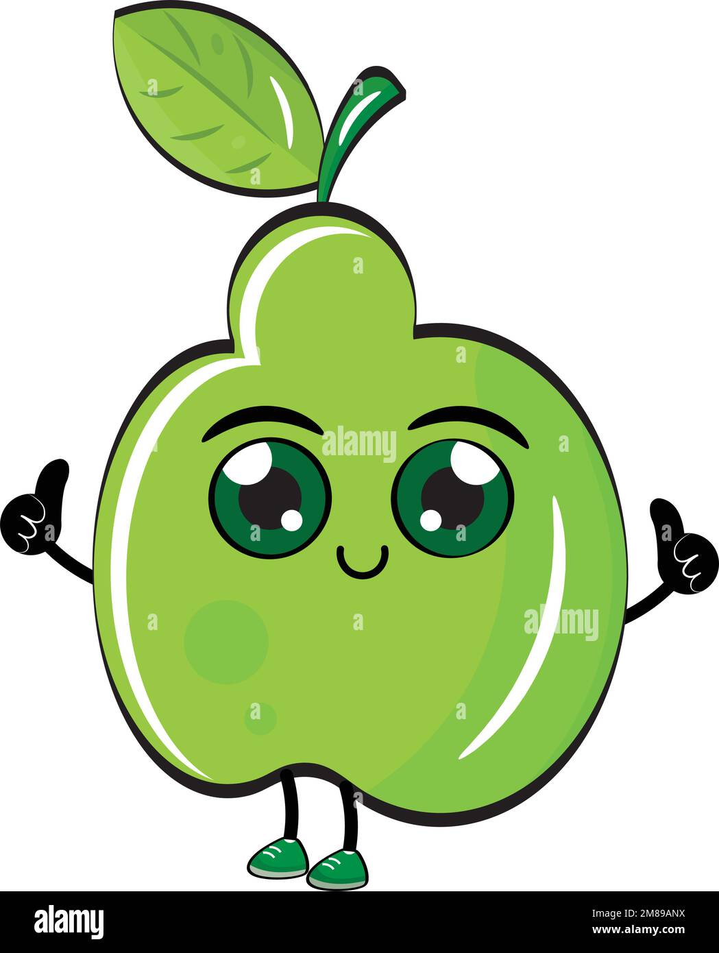Isolated happy pear character cartoon Vector Stock Vector Image & Art ...