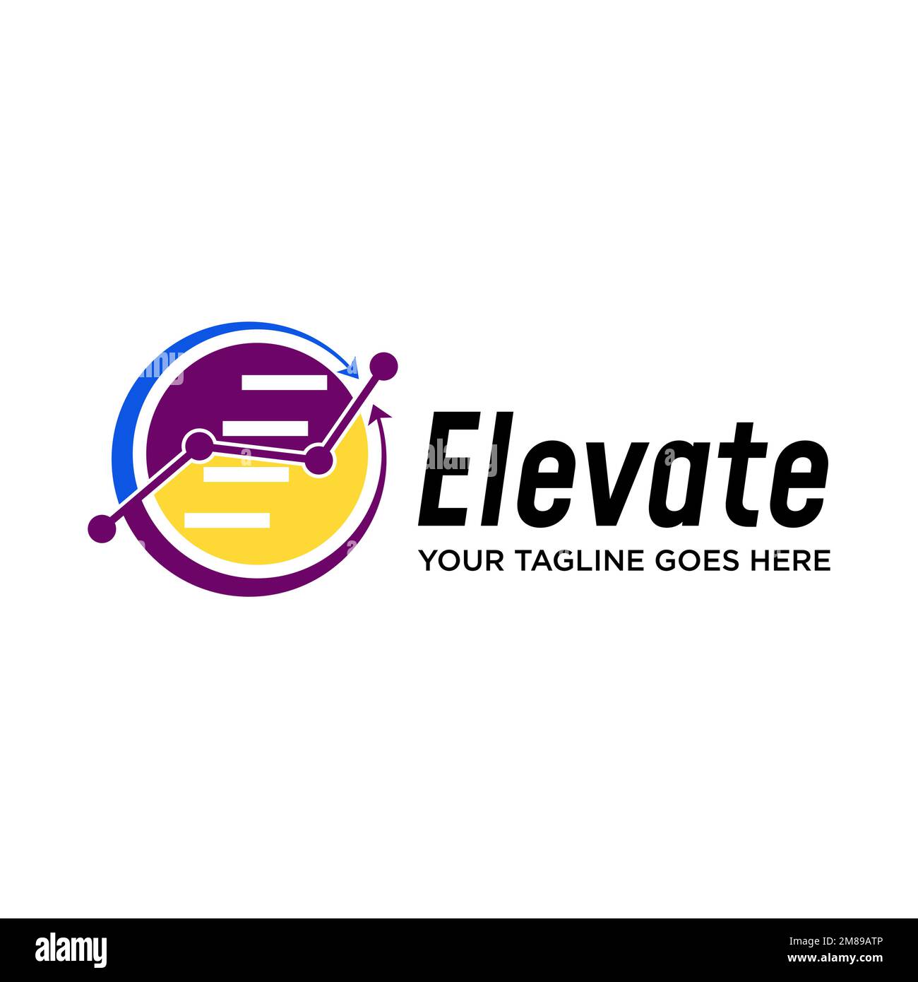 Simple Graph diagram or trade with circle arrow image graphic icon logo ...