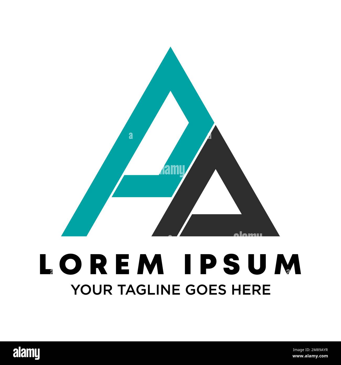 simple Letter or word PA font in triangle image graphic icon logo design abstract concept vector ...