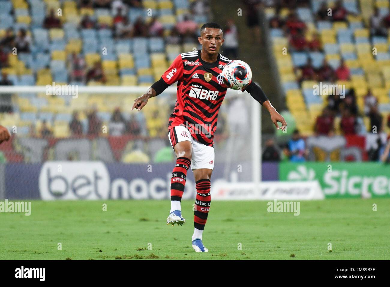 Rio, Brazil - january 12, 2022, Wesley player in match between Flamengo ...