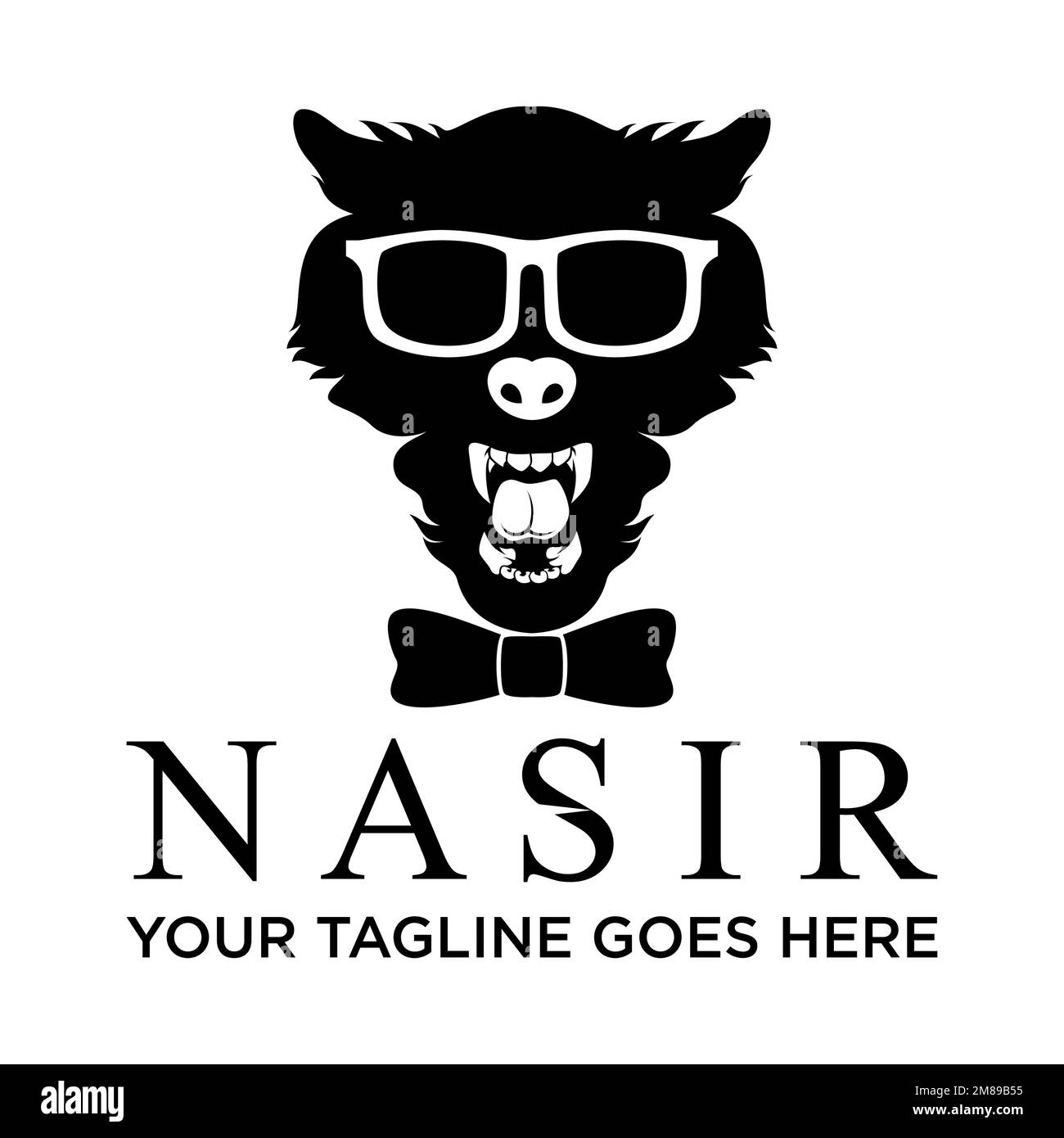 Creepy dog face Stock Vector Images - Alamy