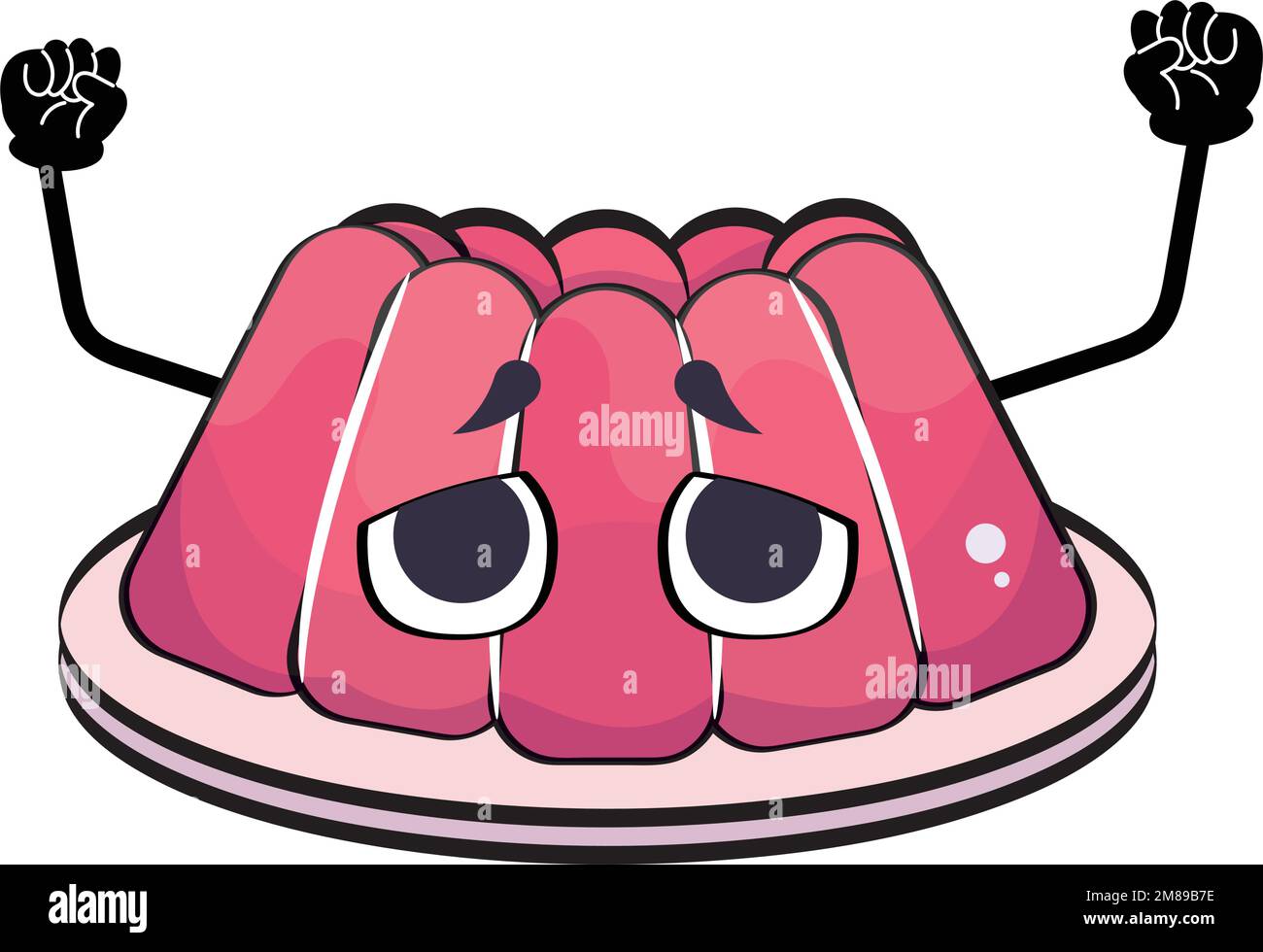 Isolated cute sad jelly cartoon character Vector Stock Vector Image ...
