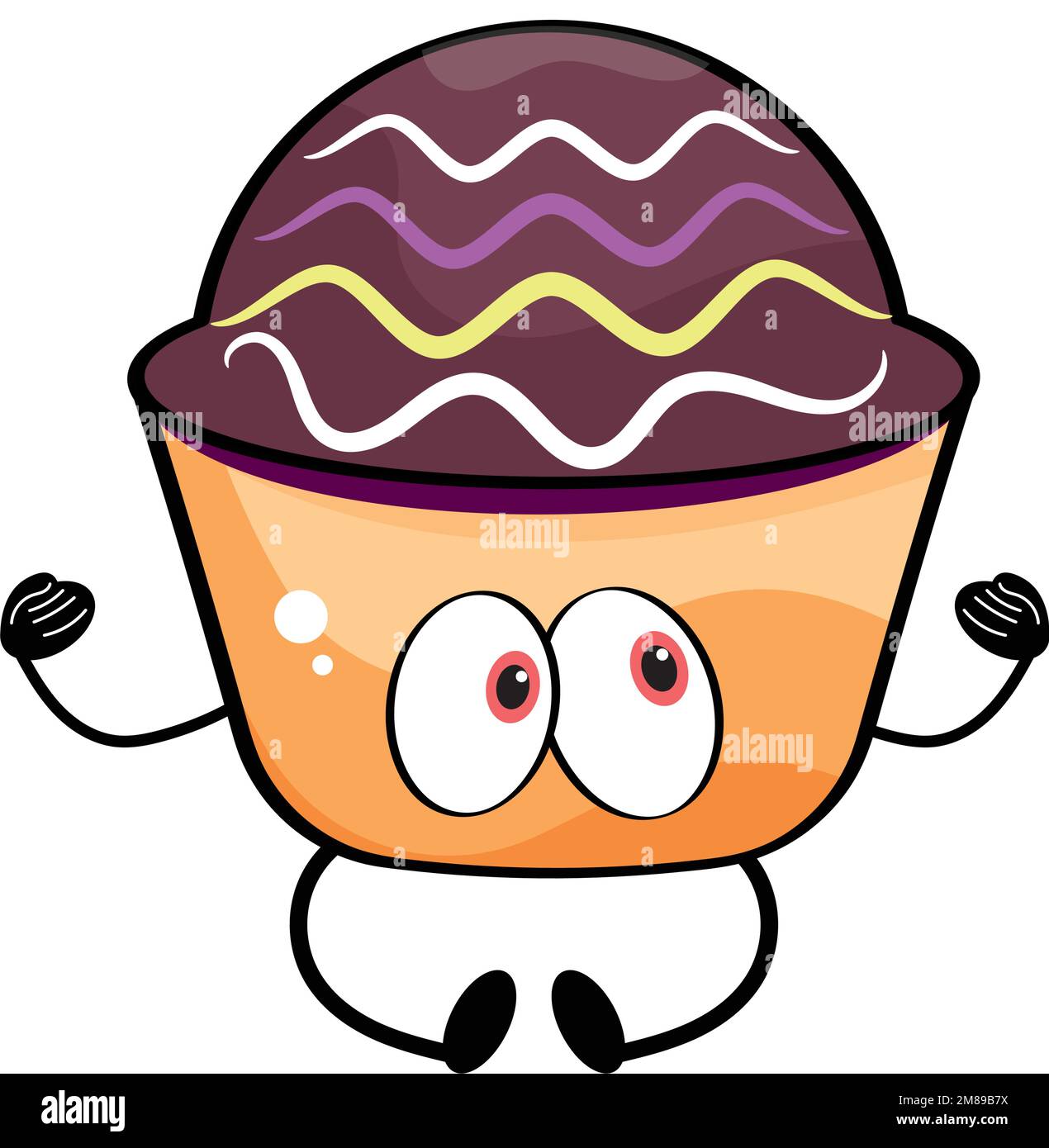 Isolated cute dessert candy cartoon character Vector Stock Vector Image ...