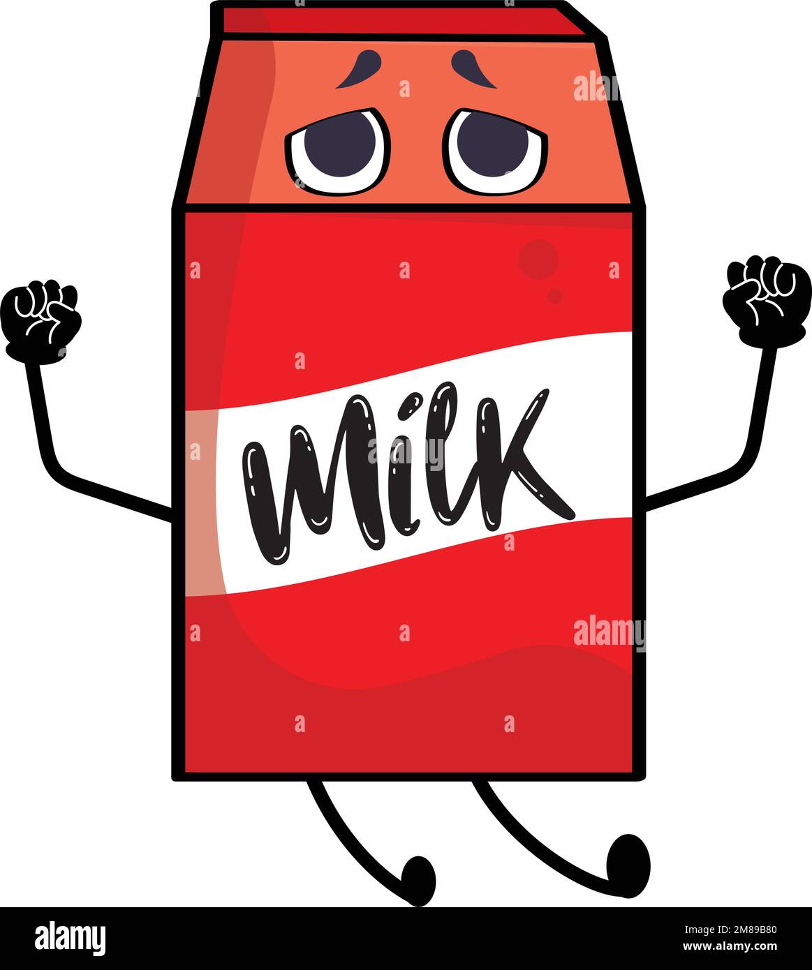 Isolated cute milk box cartoon character Vector Stock Vector Image ...