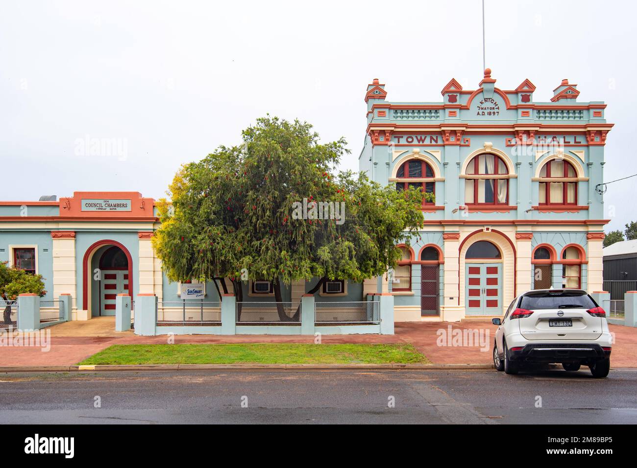 Nyngan Town Hall and Council Chambers was completed in 1897 following ...