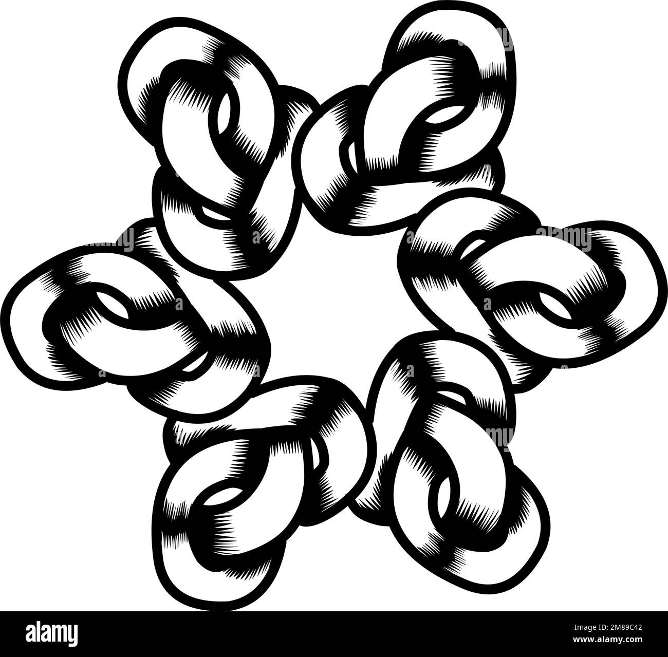 The chain icon or link icon is suitable for logos, stickers, icons and ...