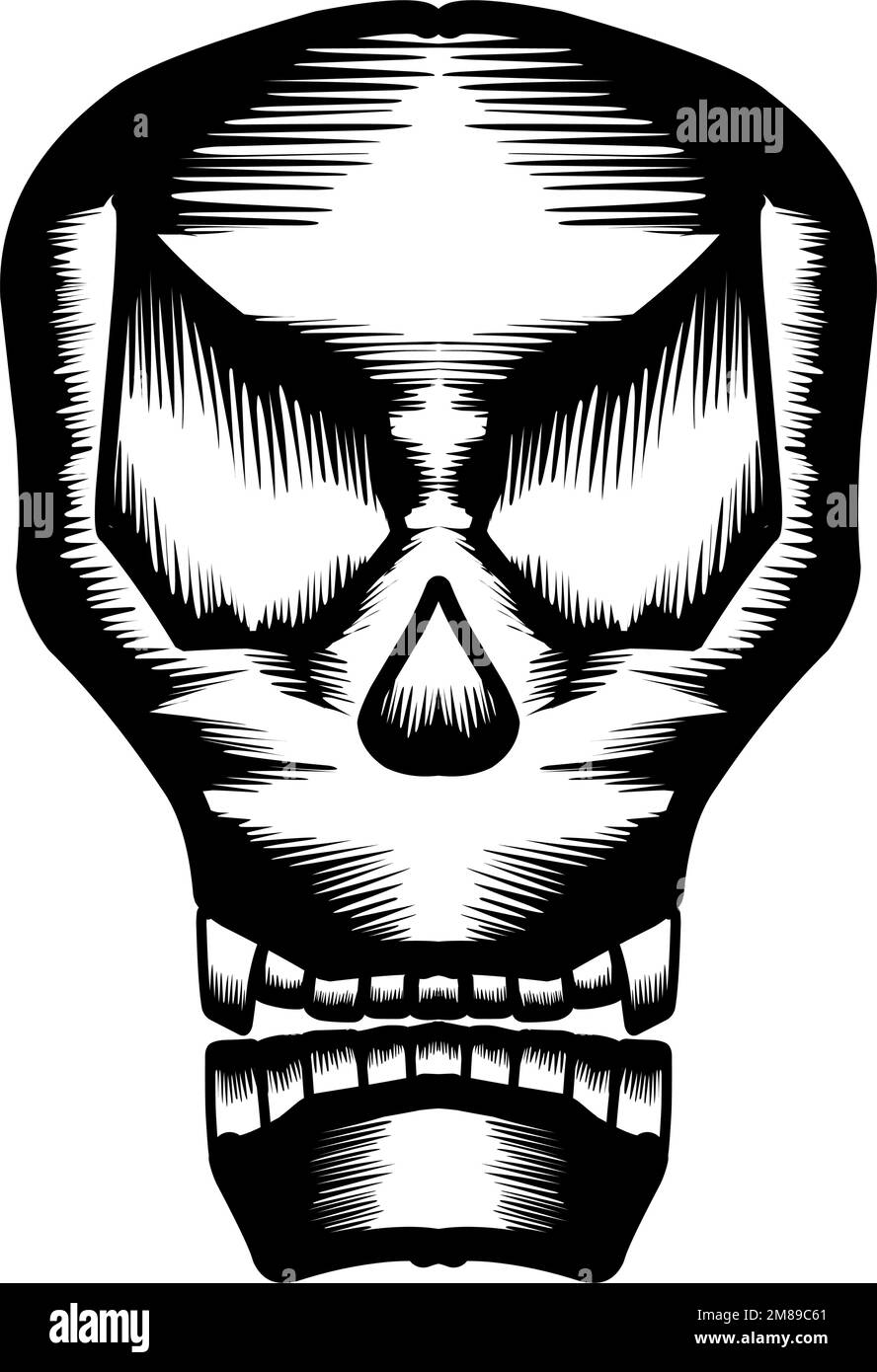 Design graphic of Hand-drawn Anatomical Skull. Perfect for ico, logo ...