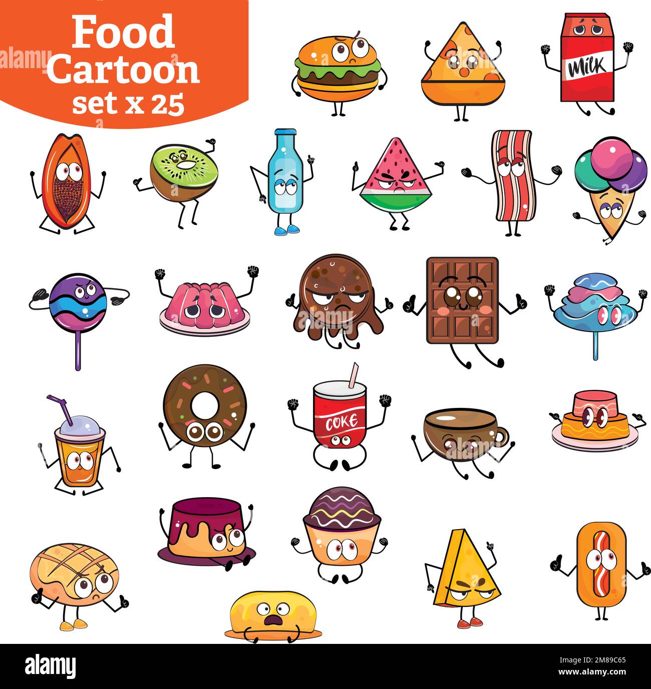 Cute Food Cartoons With Faces