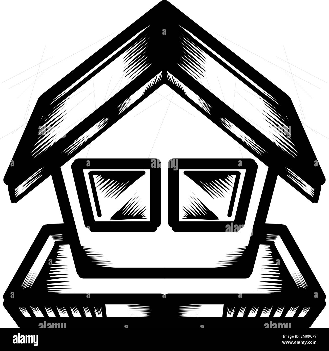 Design graphic of simple house isolated on transparent background ...