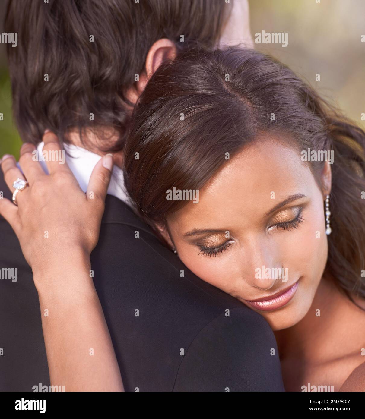 Starting a life together. a couple on their wedding day Stock Photo - Alamy