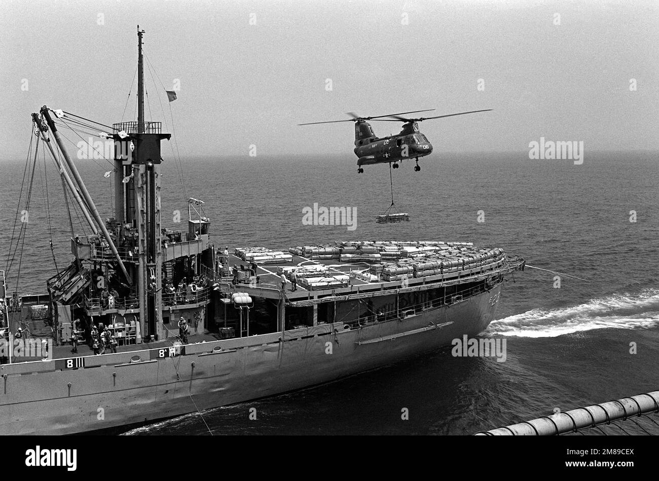 A Helicopter Combat Support Squadron 6 (HC-6) UH-46 Sea Knight ...