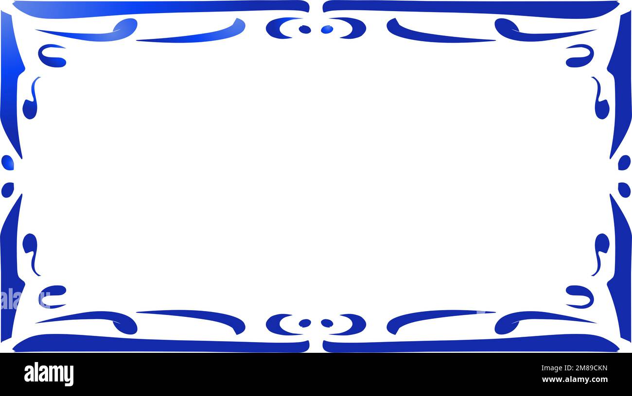 Aesthetic abstract blue border background design suitable for ...