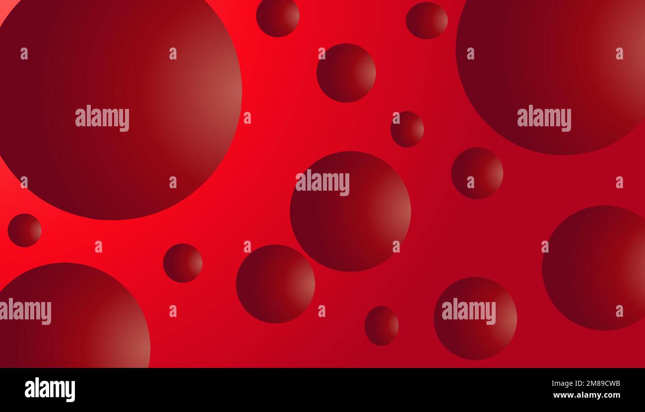 Gradient red background design with gradient balls suitable for banners ...