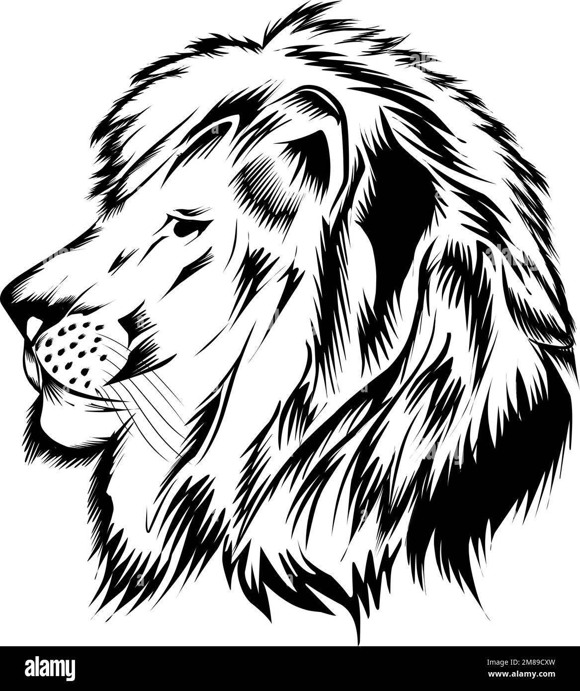 Design graphic of lion head icon. Perfect for icon, logo, tattoo ...
