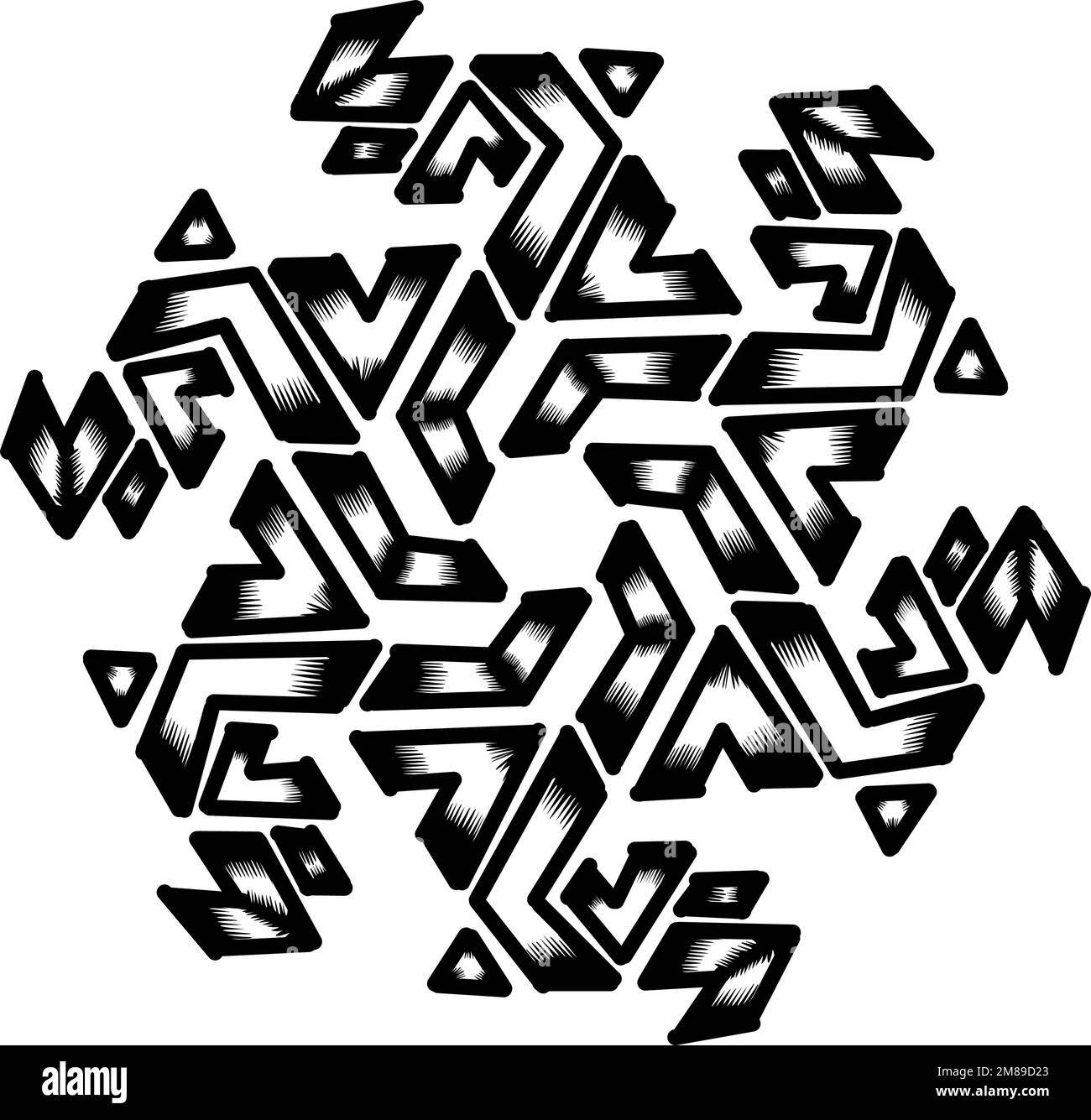 Black baroque pattern. Damask pattern element. Classic luxury ancient ...