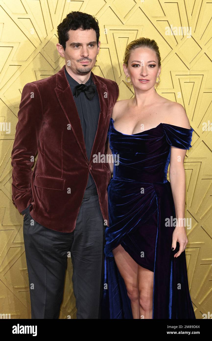London, UK. January 12th, 2023 Damien Chazelle and Olivia Hamilton at ...