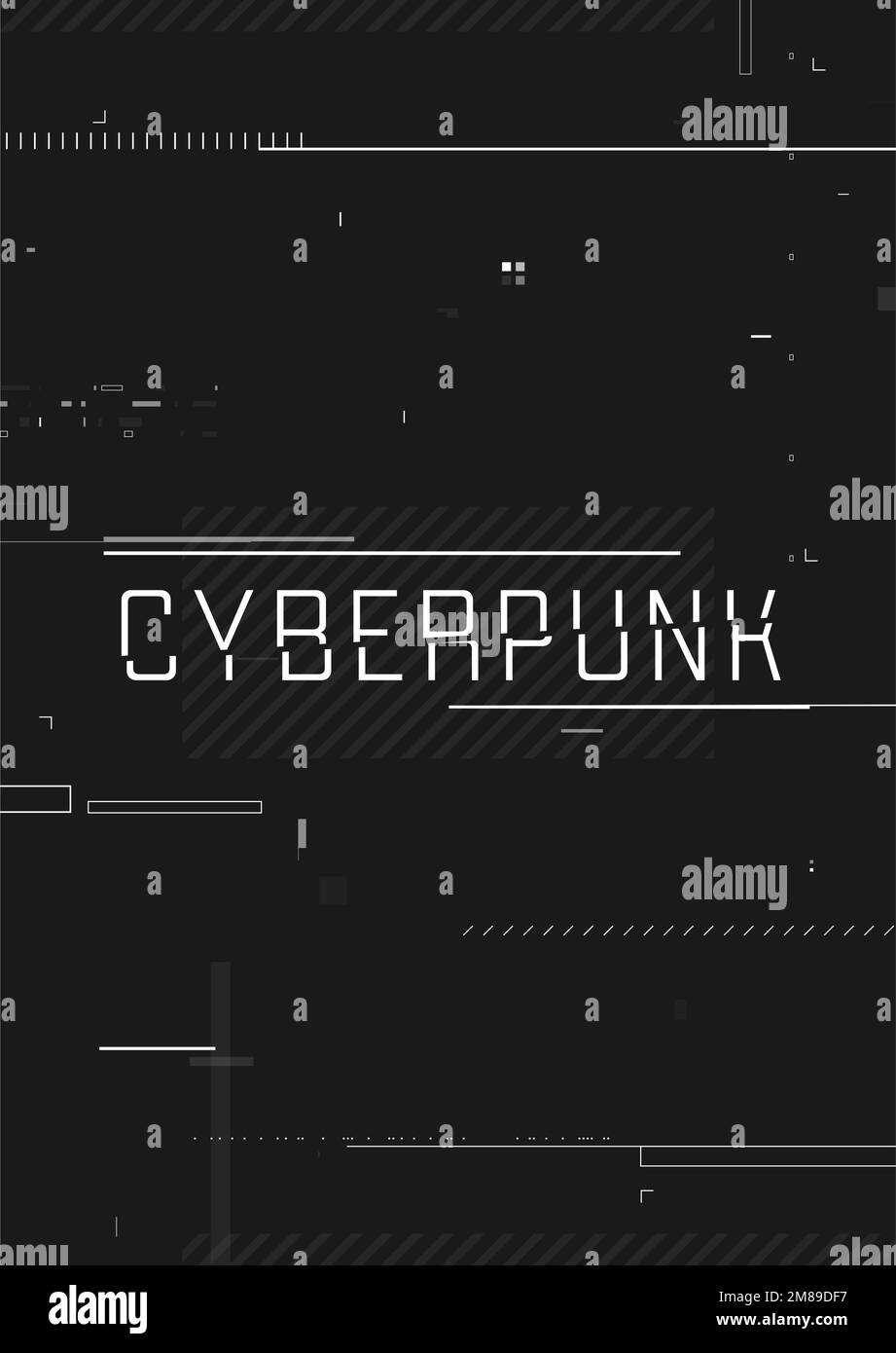 Cyberpunk futuristic poster. Modern cyberpunk design for web and print ...