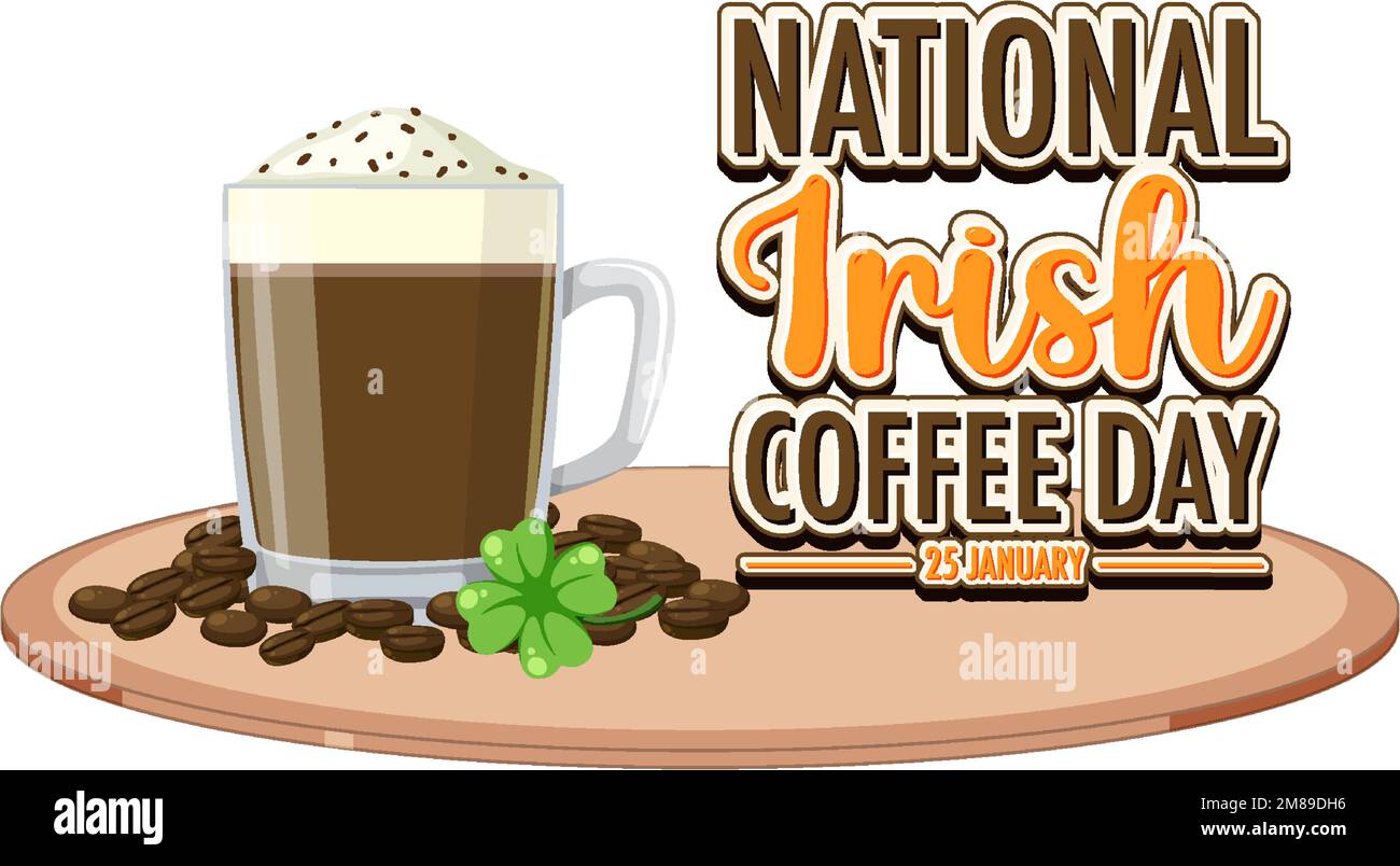 National Irish coffee day banner design illustration Stock Vector Image ...