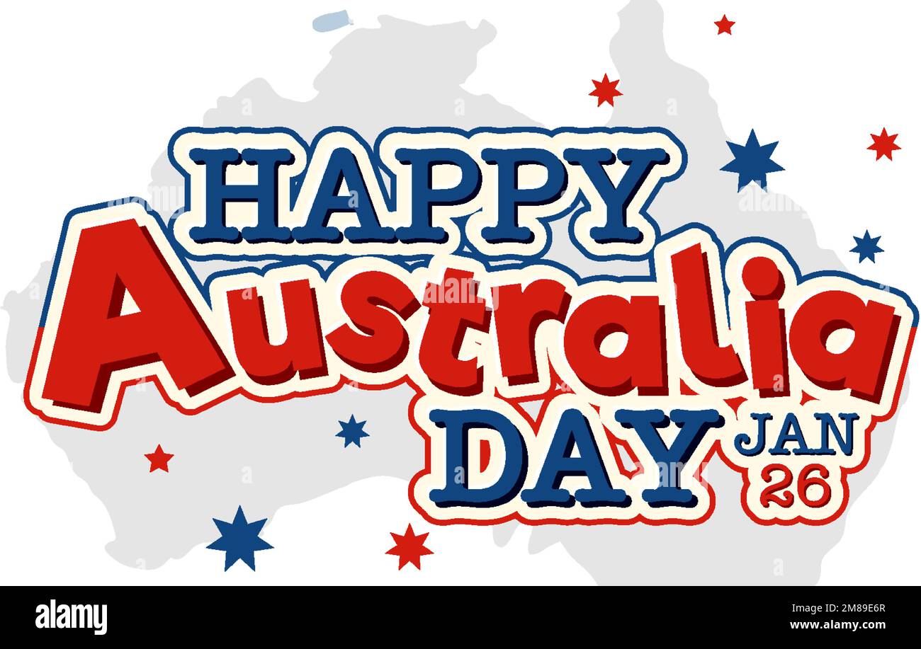 Happy Australia Day Banner Design illustration Stock Vector Image & Art ...
