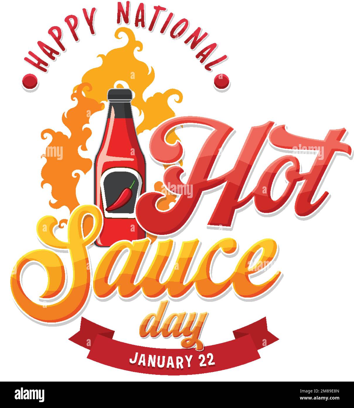 National Hot Sauce Day Banner Design illustration Stock Vector Image ...