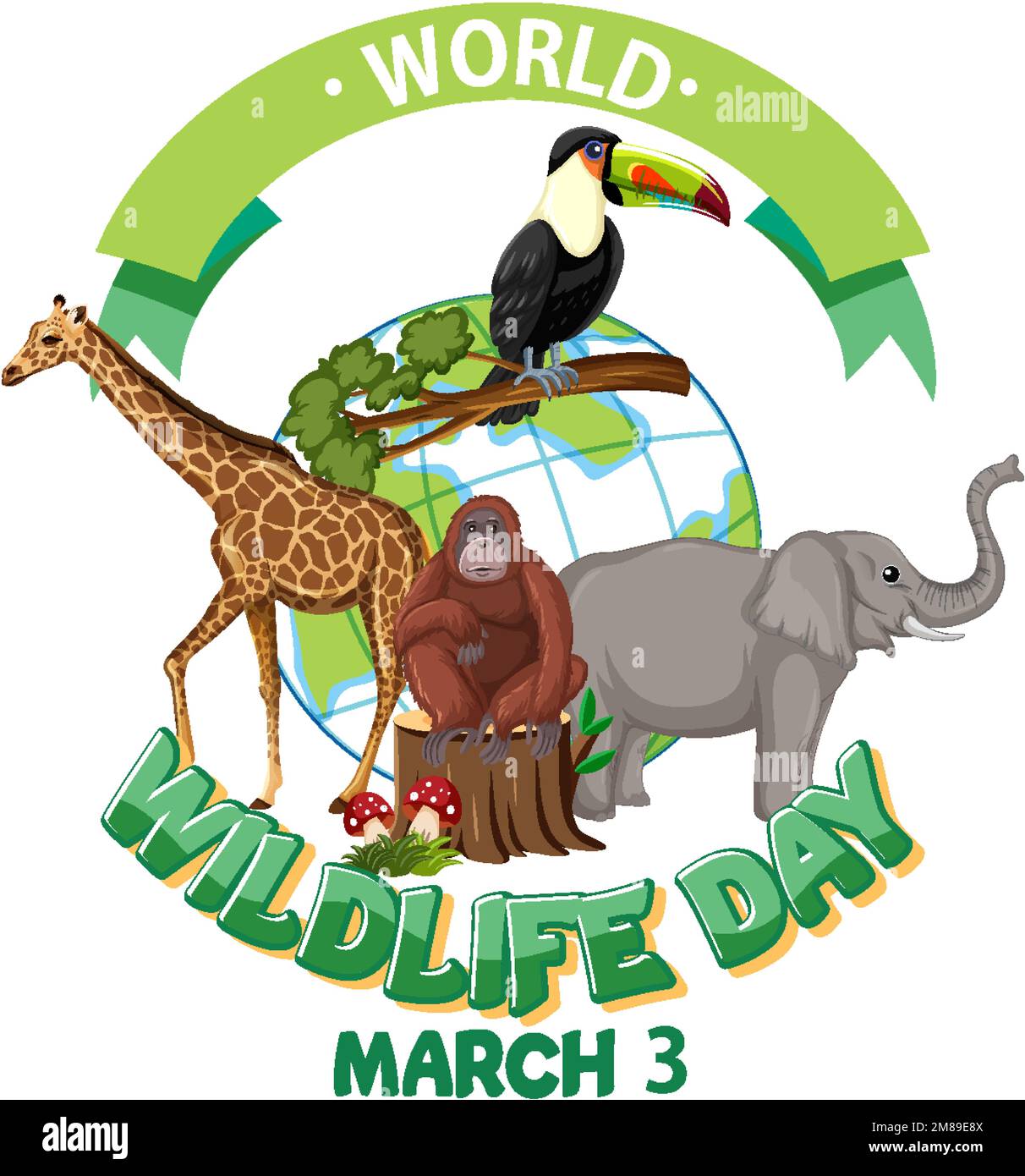 World Wildlife Day Banner illustration Stock Vector Image & Art - Alamy
