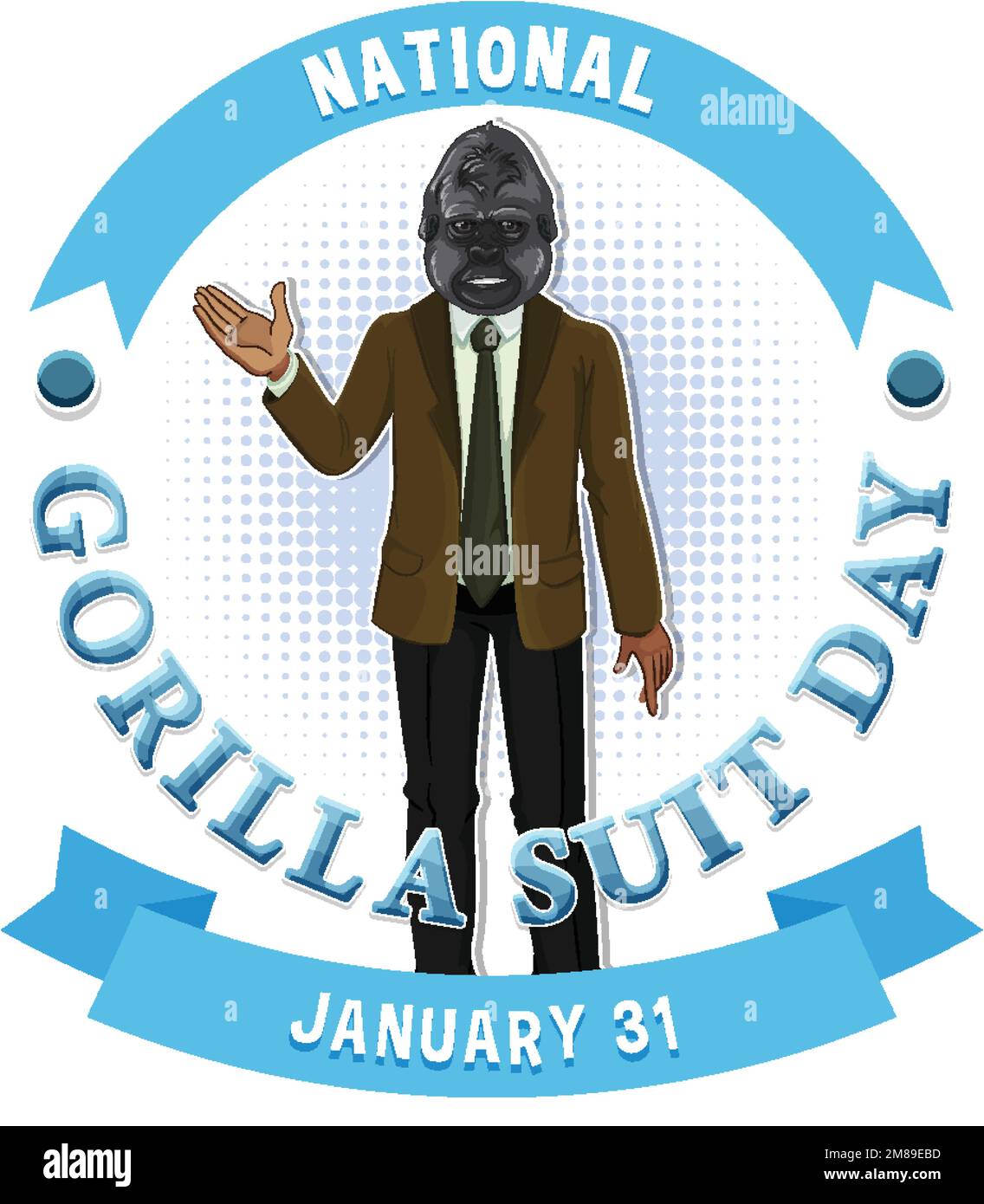 National Gorilla Suit Day Banner illustration Stock Vector Image & Art ...